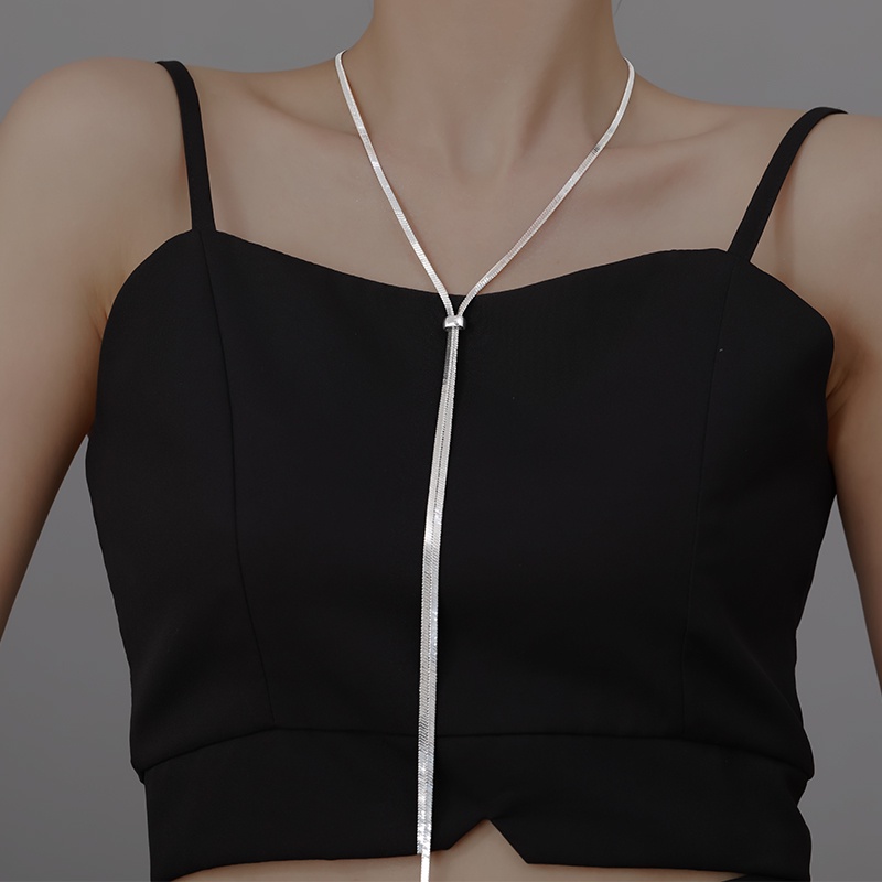 Korean Fashion Cold Style Metal Pullable Snake Bone Chain Neck Lace ...