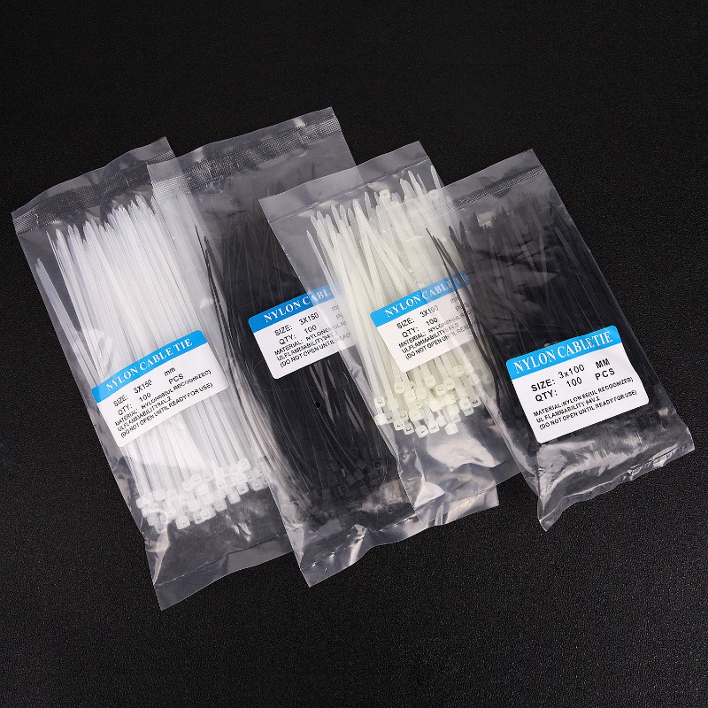 100Pcs DIY Nylon Markable Cable Tie Tag Labels / Plastic Loop Ties ...