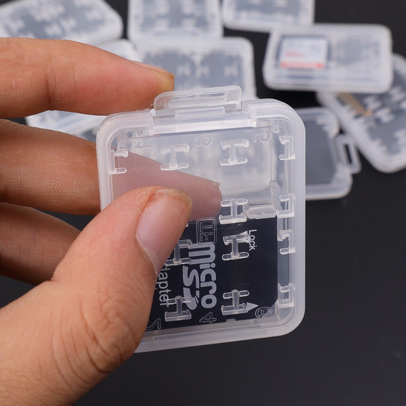 Clear Plastic SIM Cards Protective Case / 8 in 1 Micro SD Memory Card ...