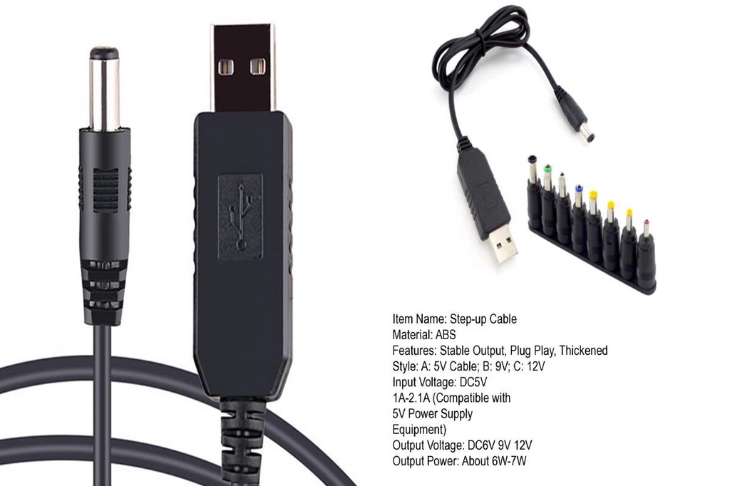 DR.BEI Compact Step-up Cable Office Use USB Power Booster Cable Wide ...