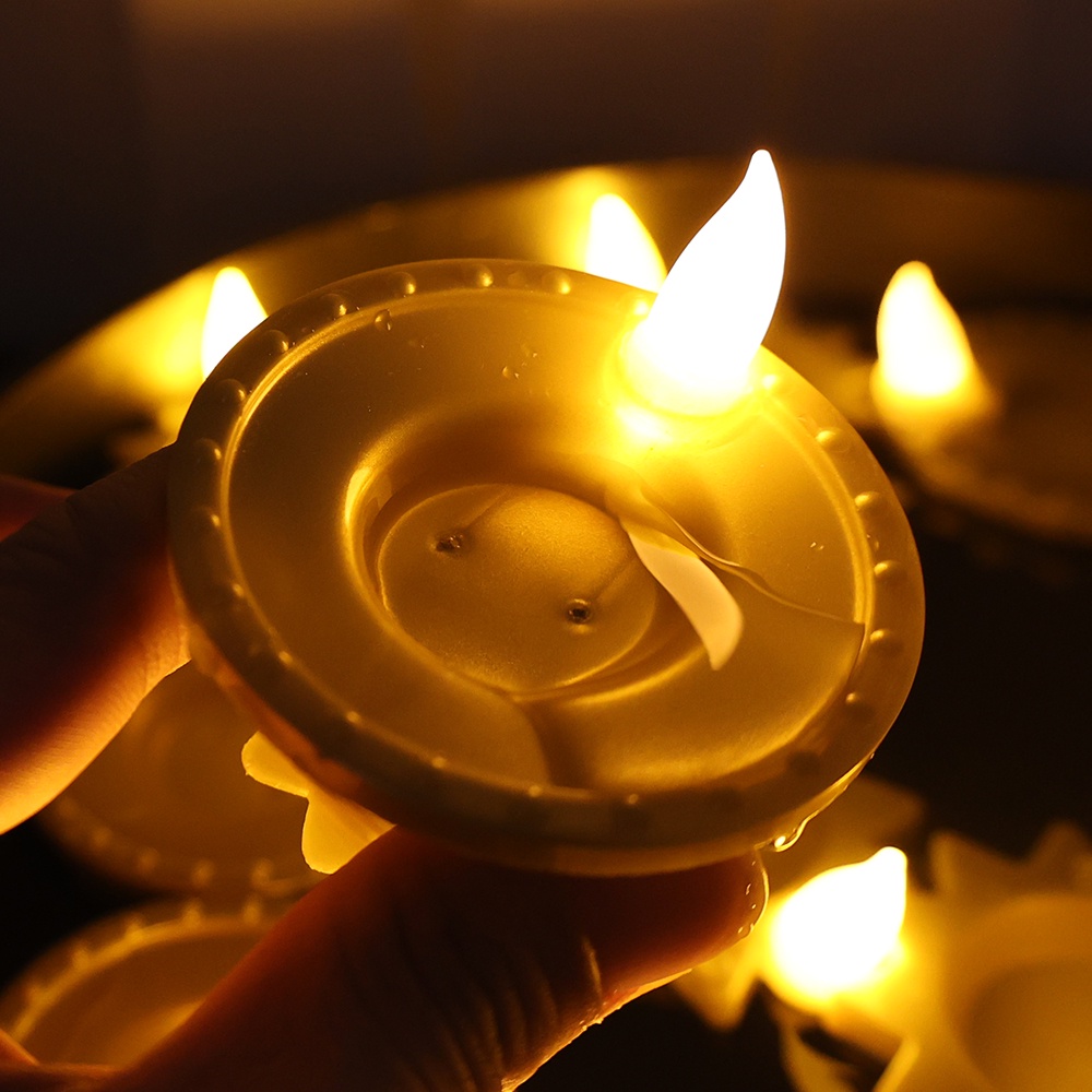 Portable Button Cell Powered Mini Simulation Plastic Candle Lamp LED ...