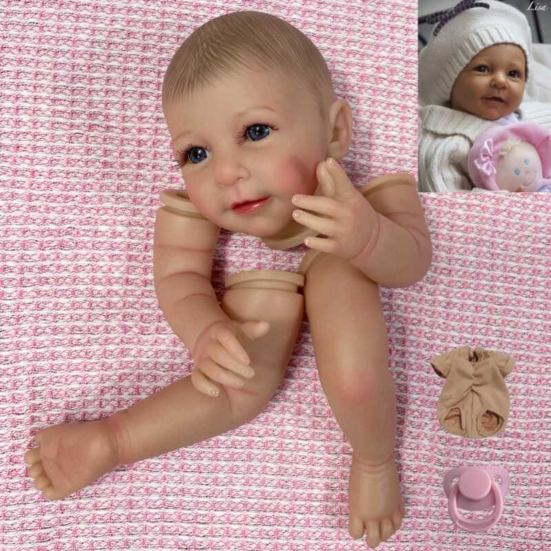 17Inch Little Lisa Na-Painted Reborn Doll Kit 3D Skin Visible Veins ...