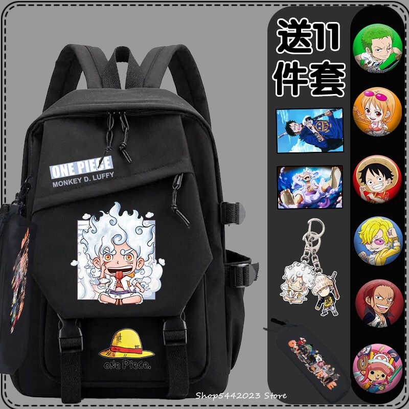 One Piece Gear 5 Sun God Luffy With Pain Pack Badge Set Backpack Anime ...
