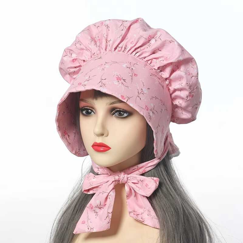 Tt Kababaihang Colonial Mop Cap Medieval Bonnet Para Sa Pioneer Cosplay ...