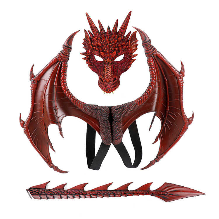 Children's Halloween Monster Dress up Toy Male Devil Dragon Wings Tail ...