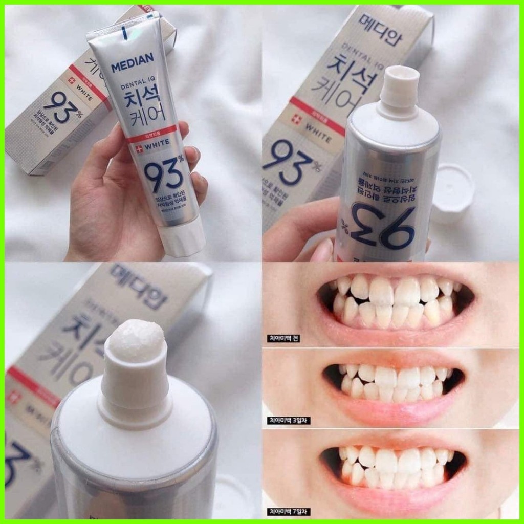 ۞ MEDIAN Whitening Toothpaste 93% Dental IQ Toothpaste 120g | Shopee ...