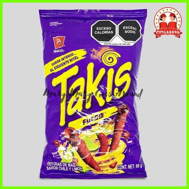 ♂ ☜ TAKIS FUEGO MEXICO ORIGINAL BARCEL Tortilla Chips Nachos Hot Chili ...