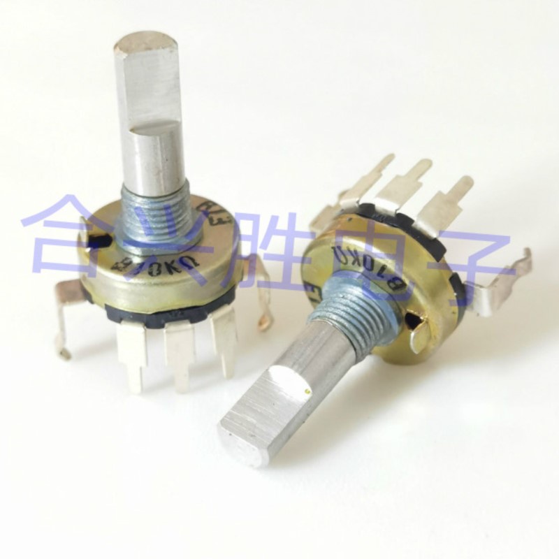 1PCS RV17 Type Rotary Belt Switch Potentiometer Vertical B10K Power ...