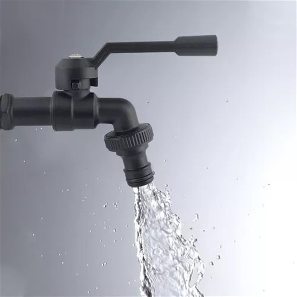 Black Brass Garden Hose Faucet Outdoor Anti-Freeze Bibcocks Dual Outlet ...