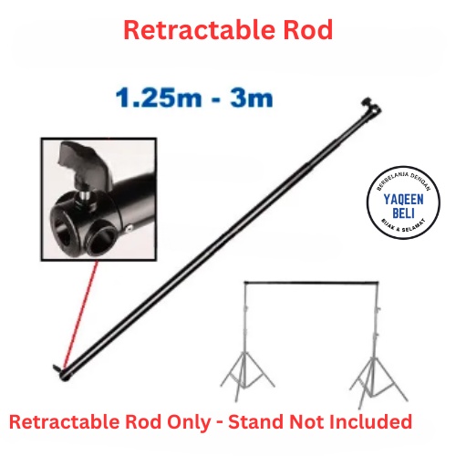 3 Section Extendable Retractable Telescopic Cross Bar for Background ...