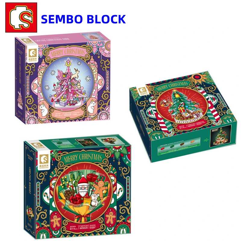 SEMBO BLOCK Christmas Tree Decoration Series Snowman Hourglass Model ...