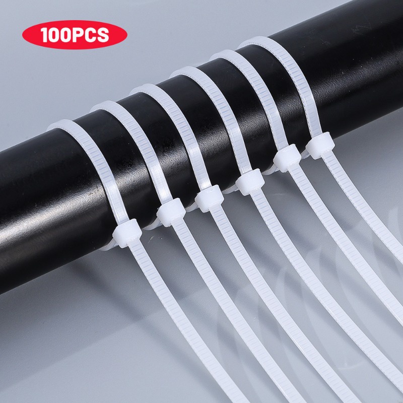 Nylon Cable Ties with Screw Hole - Self Locking Loop Wraps - For Indoor Outdoor Office Organizer ...