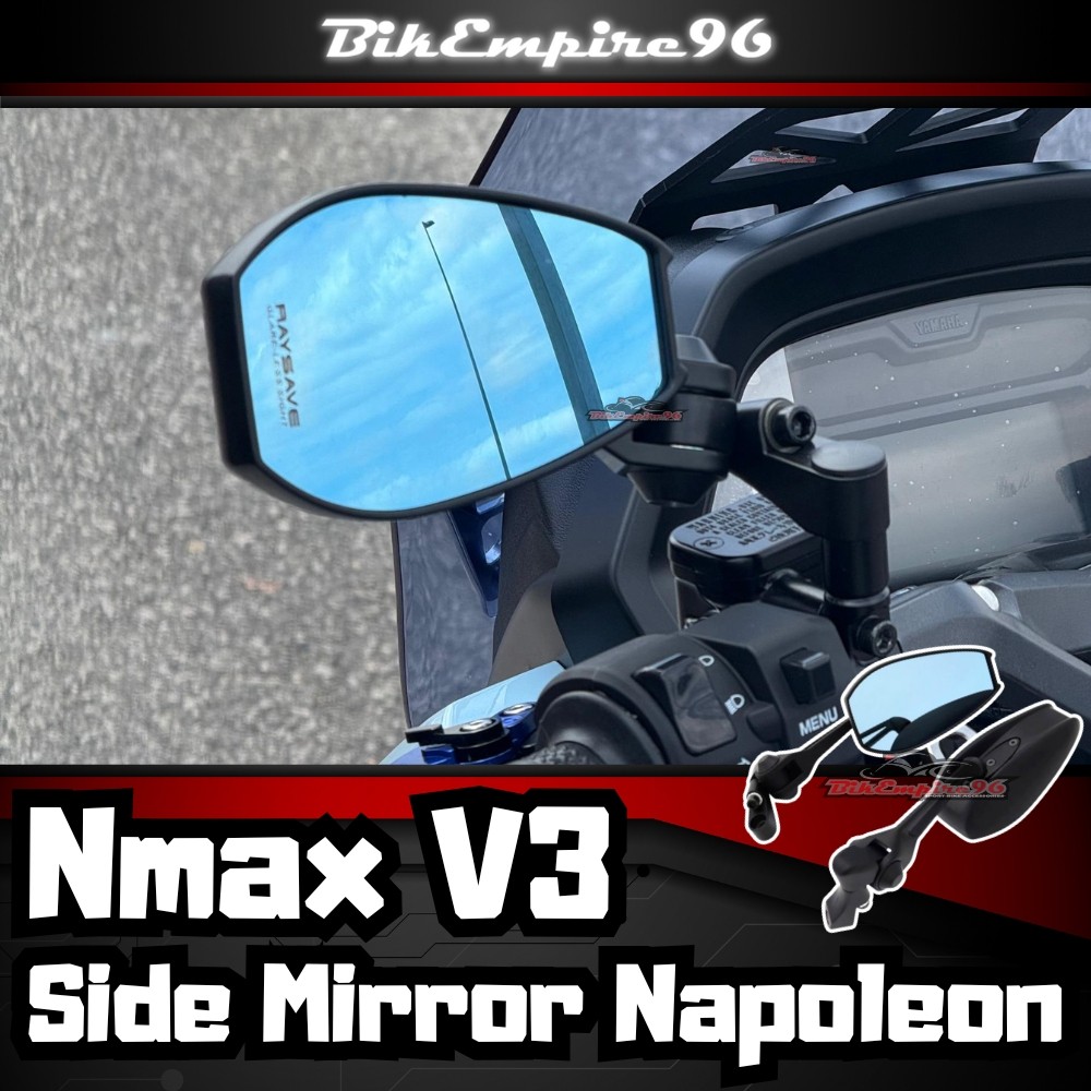 NMAX 155 V3 2025 Side Mirror Napoleon Design CNC Aluminum Motorcycle ...
