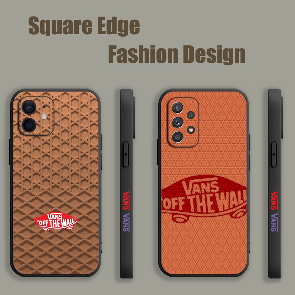 Case Print Van Minimalist Brown Waffle Off The Wall LOY08 For Samsung A14 A7 2018 A13 Lie A3 A01 ...