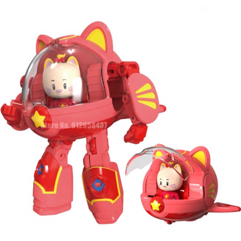 LY Mini Robot Er Little Bear Star Mecha Transformation Toys Action ...