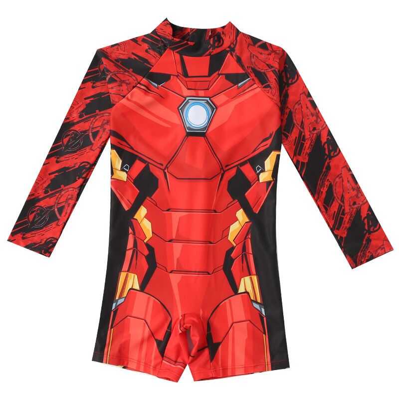 Iron Man Superhero One-Piece Swimsuit Sweet Creative Cartoon Surfing ...