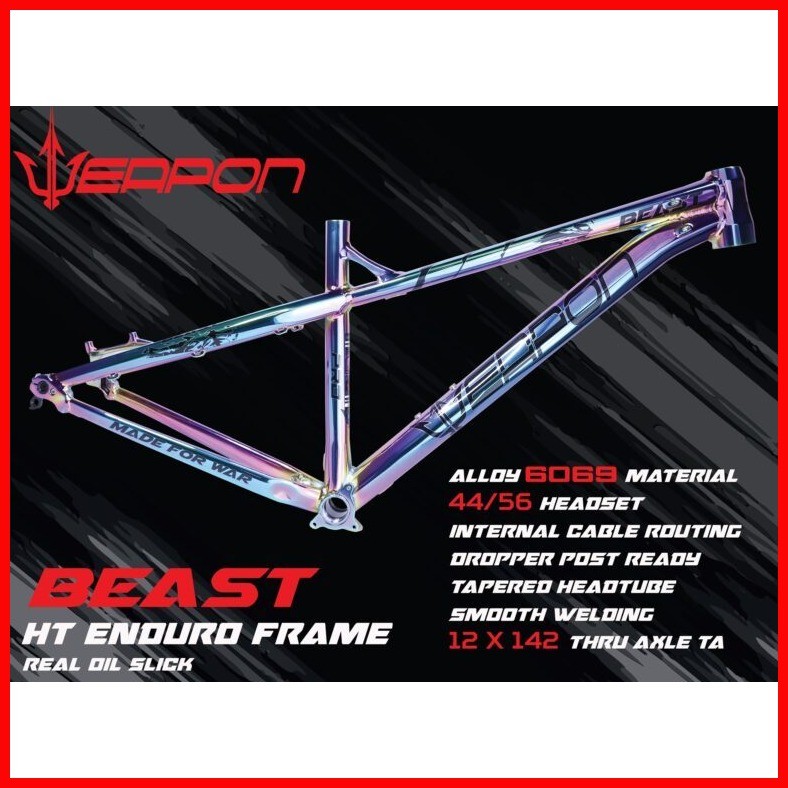 § Frame Weapon Beast Oil Slick Enduro 27.5 Frame Limited Edition ...