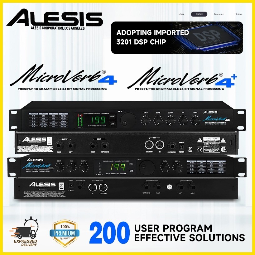 ♒ ☽ Digital Reverb Alesis MicroVerb4/MicroVerb4+ Multi-Effects ...