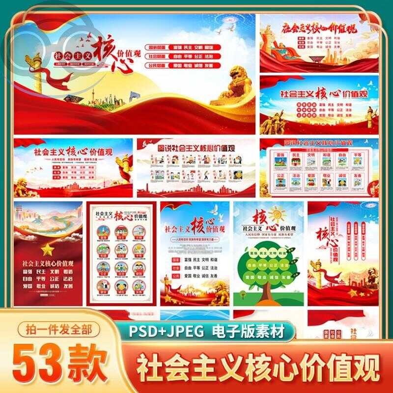 Socialist Core Values Exhibition Board Poster Street Community Party ...