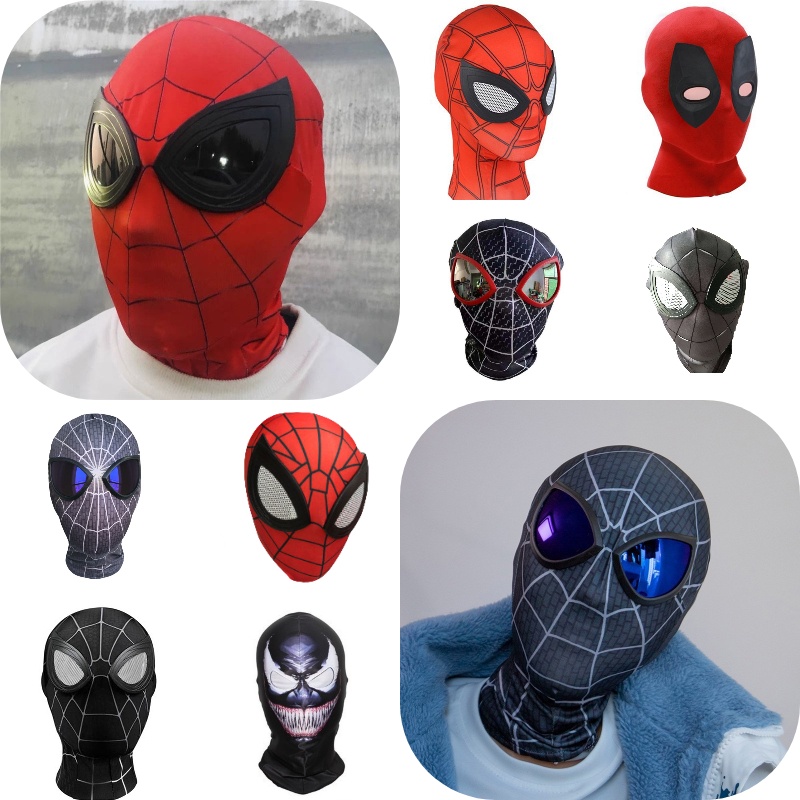 24Styles Superhero Spider Man Masks Into Spider Verse Miles Morales ...