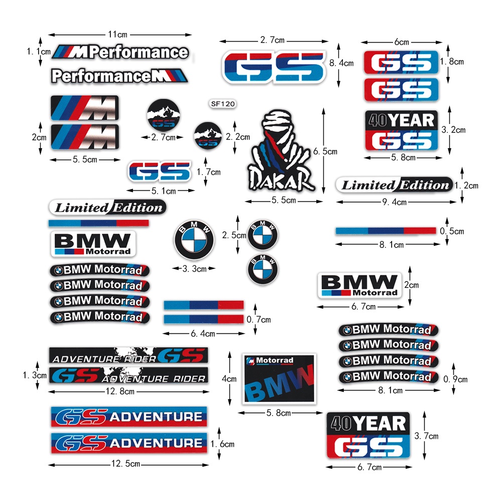 For BMW S1000RR F850GS 1250GSA GS1250 R 1200 GS BMW Logo Emblem ...