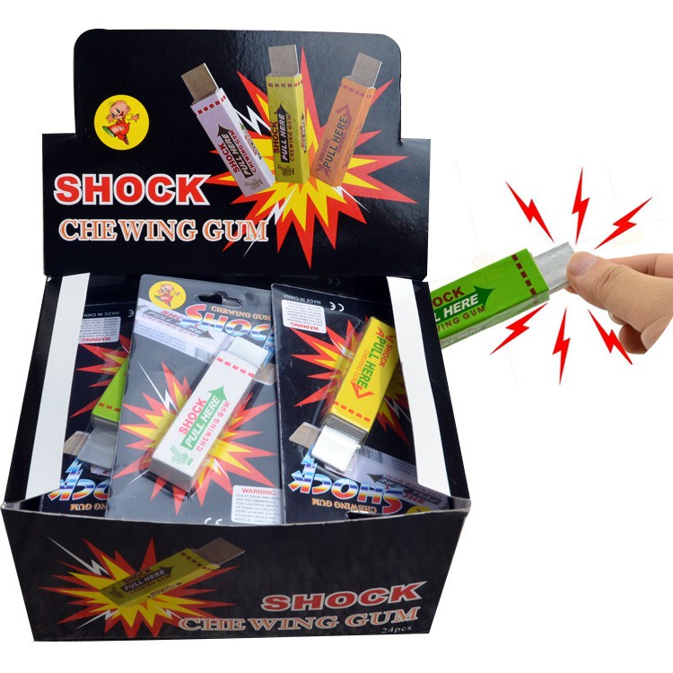 Funny Joke Chewing Gum Toy Electric Trick Gag Simulate Candy Halloween ...