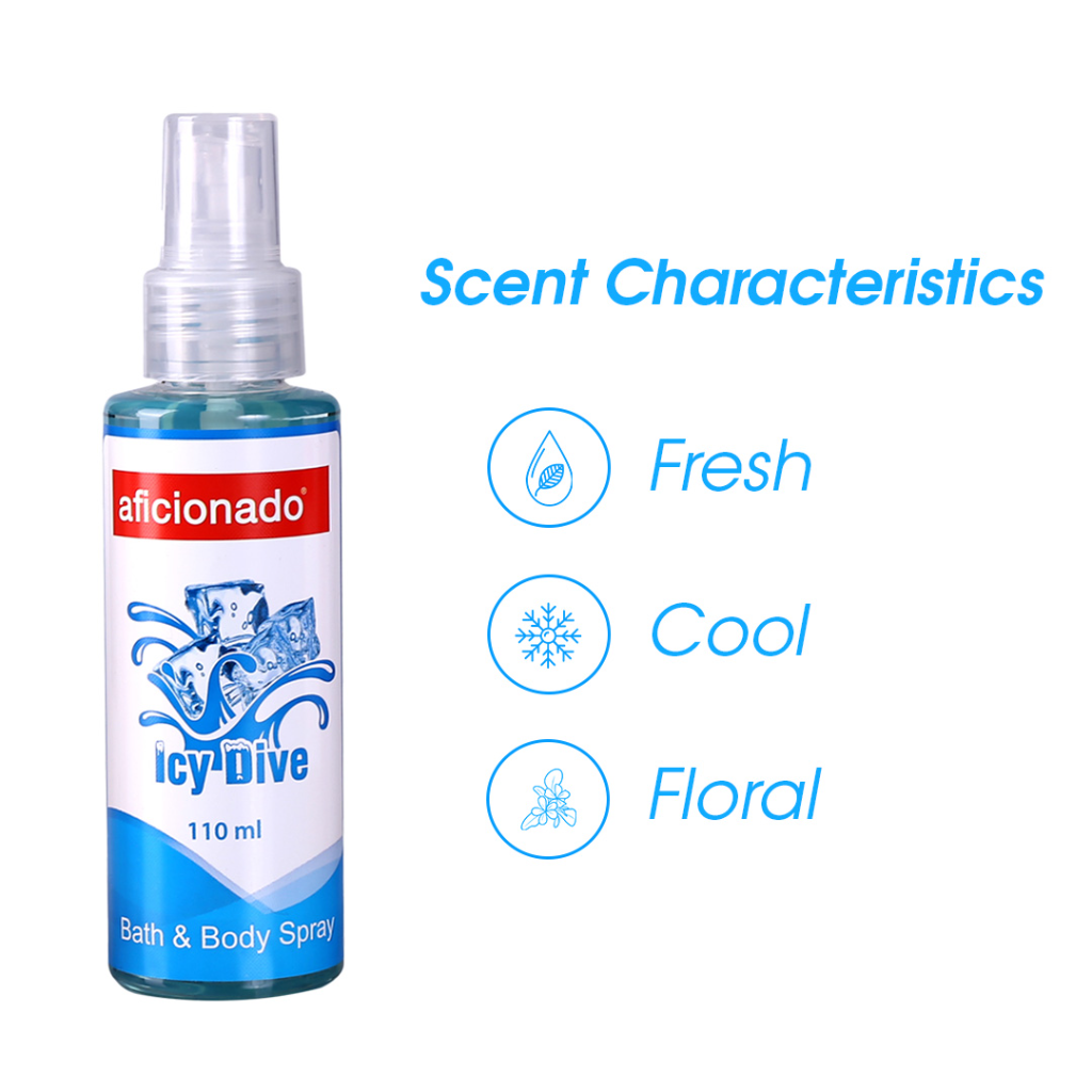 Aficionado Icy Dive Bath and Body Spray For Men 110ml | Shopee Philippines