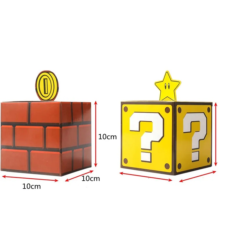 Super Mario Birthday Loot Bag Candy Box Anime Kraft Paper Pakcaging ...