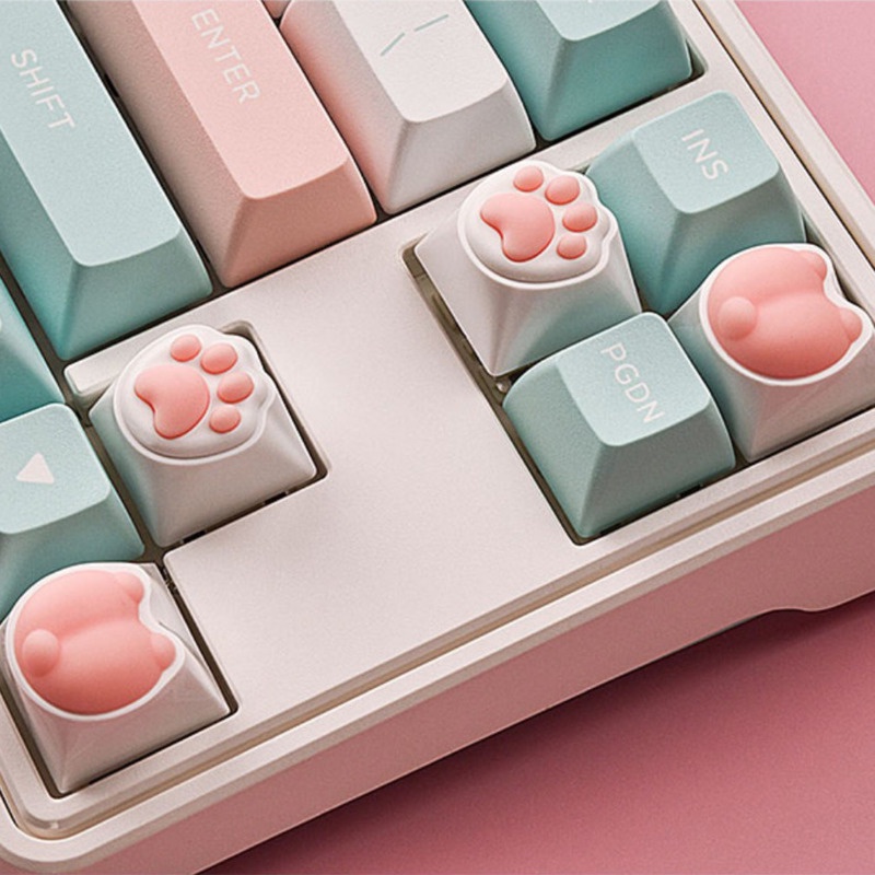 Pink Cat Paw Keycap Cat Butt Keycap Mechanical Keyboard Cat Claw ...