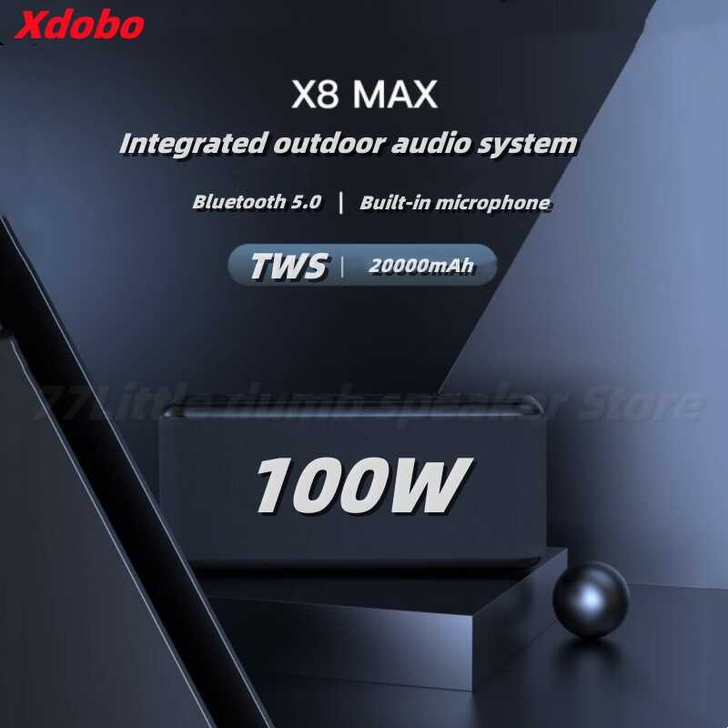 XDOBO X8 MAX 100W Portable Speaker Wireless Bluetooth Soundbar BT 5.0 ...