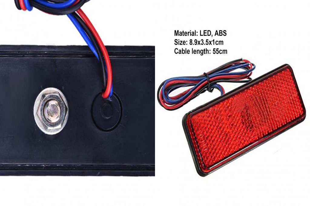 [VOU] Tail Light 24 LEDs Energy Saving Rectangle 12V Super Bright Side ...