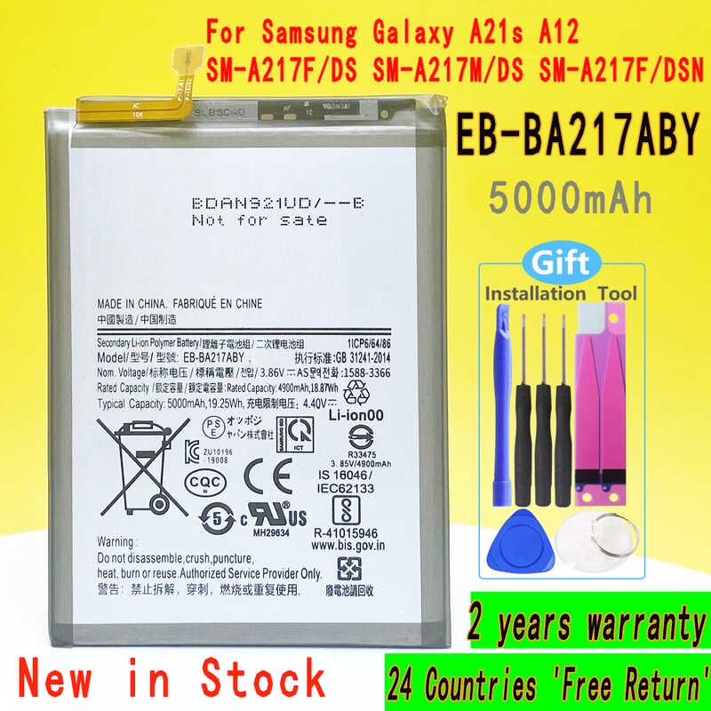 Bagong Eb-Ba217aby 5000Mah Baterya Para Sa Samsung Galaxy A21s A12 Sm ...
