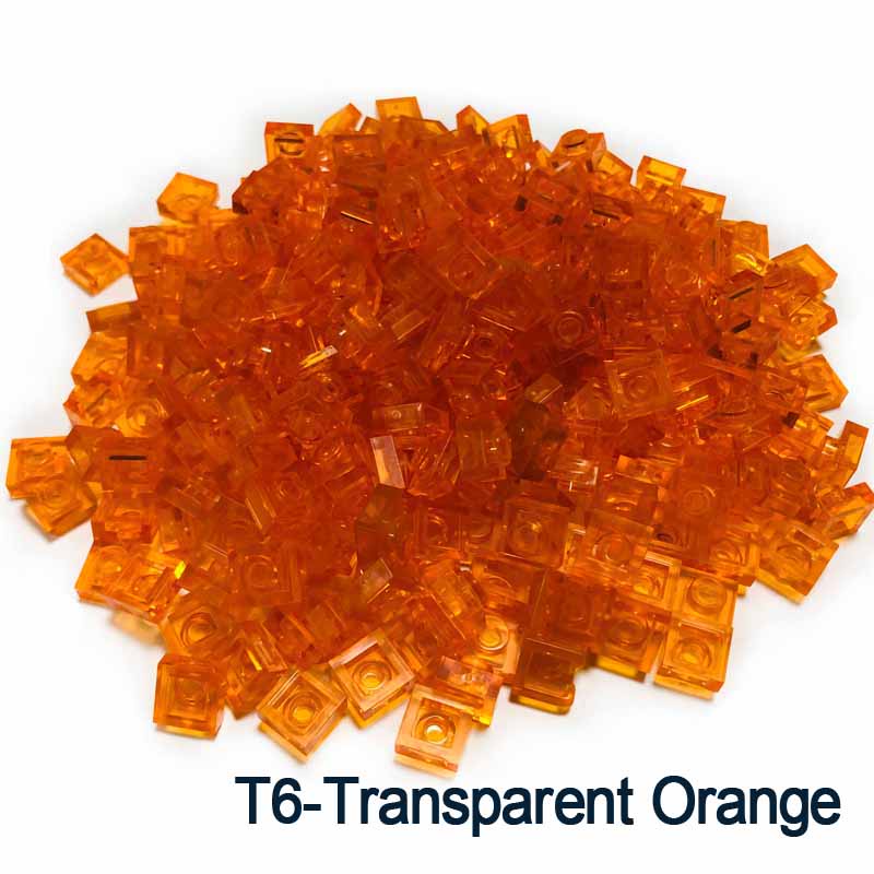 100pcs Transparent 1X1 Thin Brick Small Particles Building Blocks ...