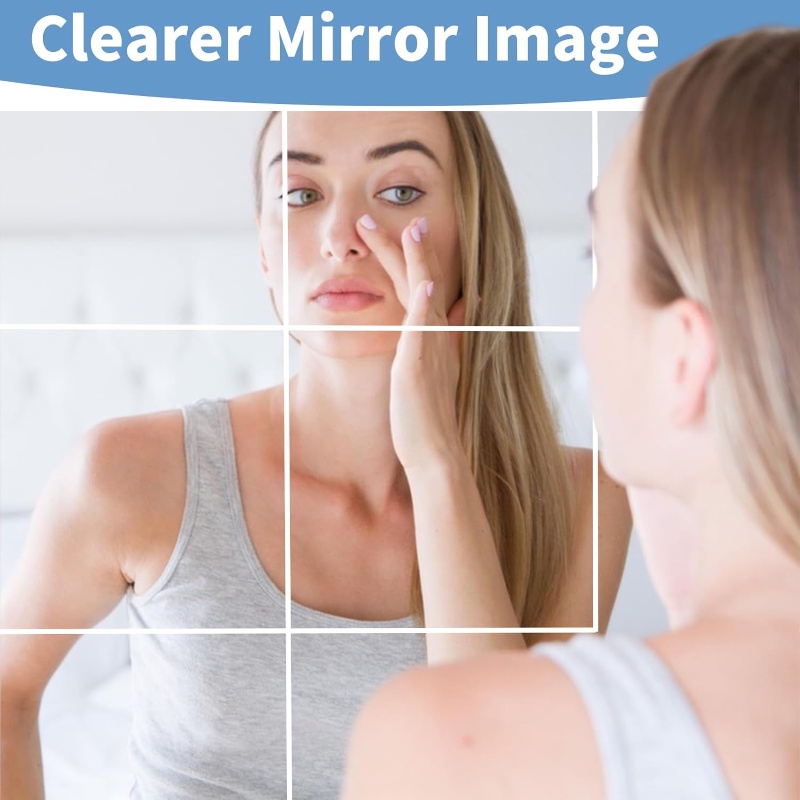 2/4/6Pcs Acrylic Flexible Mirror Sheets / Self Adhesive Mirror Tiles ...