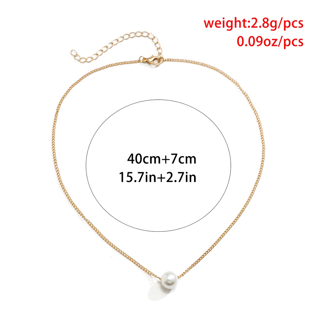 Simple Chain with Pearl Pendant Necklace for Women Trendy Ladies ...