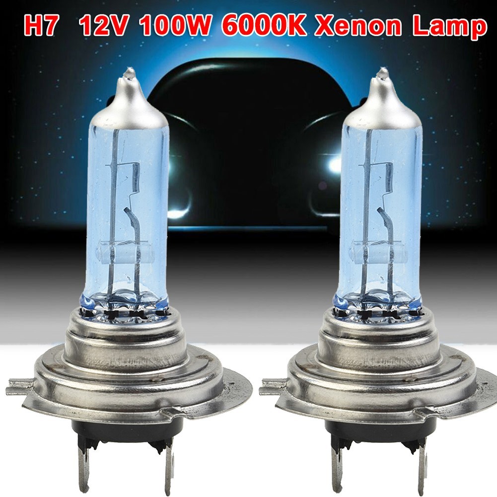 OURLOVE-PH ️2pcs White 12V H7 100W 6000K Xenon Lamp Super Bright ...