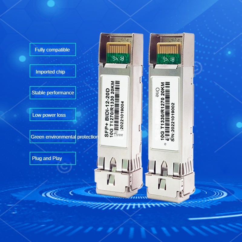10g Single Mode Single Fiber Optical Module LC Port SFP+20KM Compatible ...
