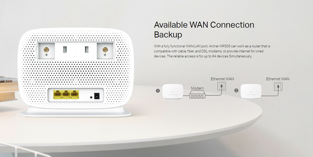 TP-Link Archer MR505 4G+ Cat6 AC1200 Wireless Dual Band Gigabit Router ...