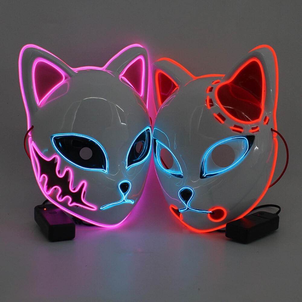 A0326 Demon Slayer Luminous Mask LED Anime COS Props Tanjirou Kutu ...