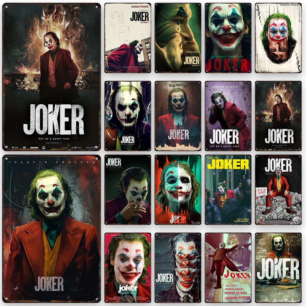 Marvel Movie Vintage Metal Poster Joker Retro Decorative Tin Sign ...