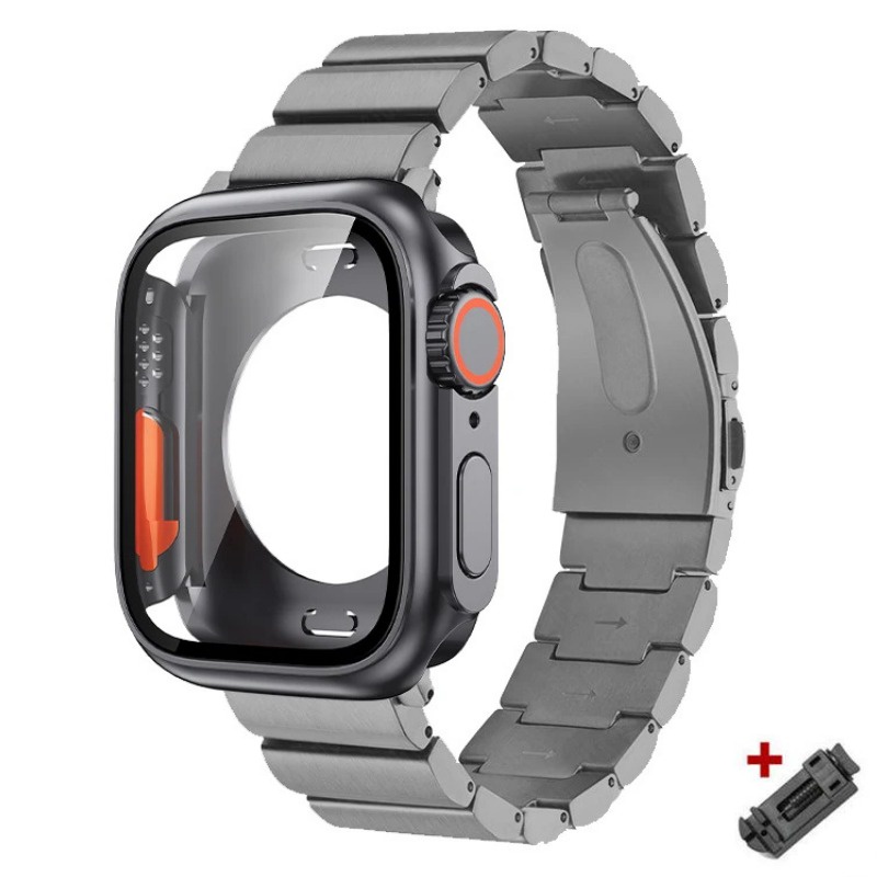 All titanium alloy strap All Inclusive Case suitable for iWatch Ultra 2 ...