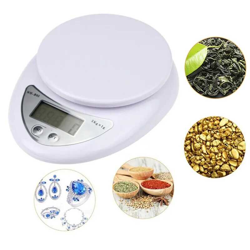 1pc 5kg LED Portable Digital Scale Scales Food Balance Measuring Weight ...