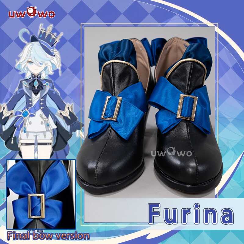 UWO Furina Cosplay Shoes Game Genshin Impact Furina Boots Focalors ...