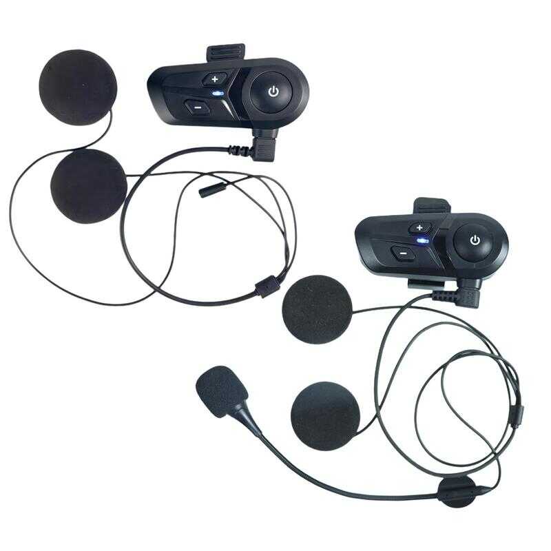 Motorcycle Hat Headset Motorbike Interphone Microphone Speaker Wireless ...