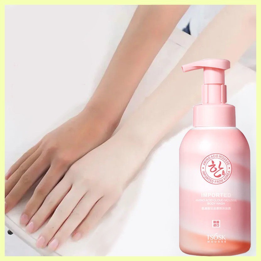 Korea Import Amino Acid Cloud Mousse Body Wash Whitening Long Lasting Fragrance 500ml | Shopee ...