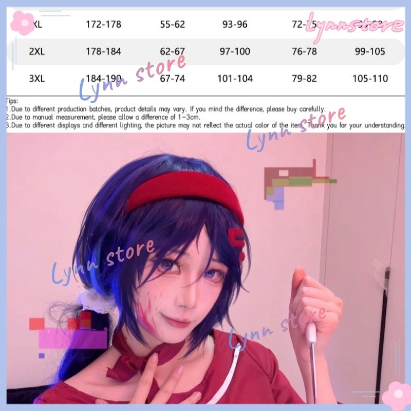 Mita Cosplay Costume&Wig MISIDE Mita Cosplay Costume Dress Hats Full ...