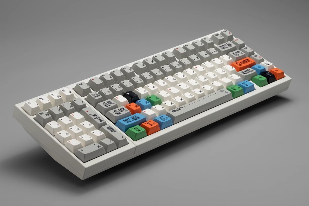 Keygenius Nine to Five keycaps Retro PBT Cherry Profile Keycap set with Container for Mechanical ...