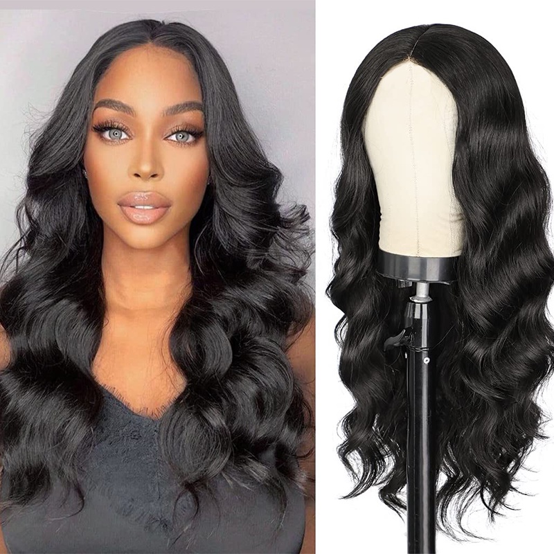 26 Inch Wig for woman Curly/Long Wavy/Black Long Straight Hair Wig Heat ...