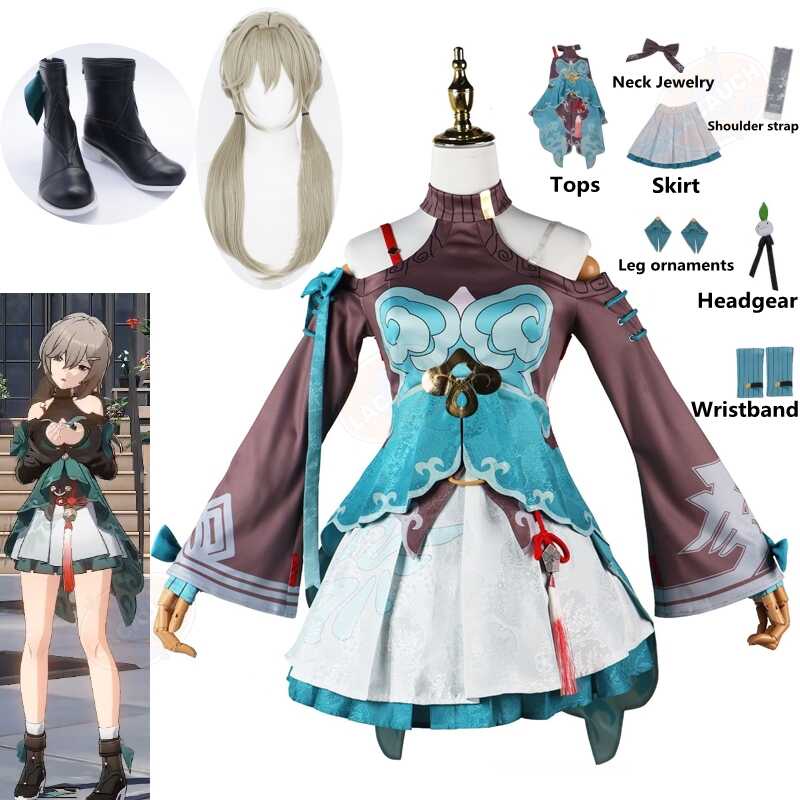 Game Honkai: Star Rail 3 Qing Que Cosplay Costumes Uniform Outfit ...