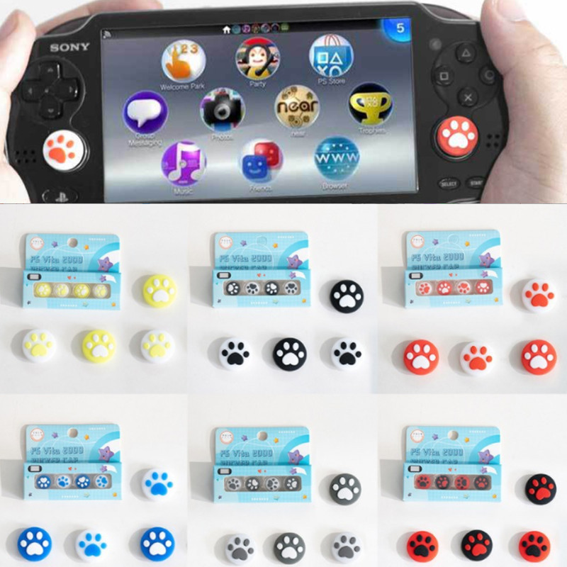 4pcs Silicone Soft Thumb Stick Grip Cap Joystick Cover For Sony ...